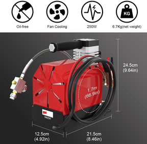 GX CS2 Portable PCP Air Compressor for Air Gun Inflatable Rifle Hunting ...