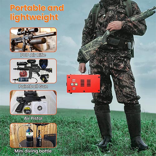 GX PUMP CS1-I PCP Air Compressor, 12V 220V 4500psi 300bar 30mpa PCP Co ...