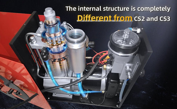 GX PUMP CS4 Portable PCP Air Compressor, Max 5800Psi/40Mpa, 12V Auto S ...